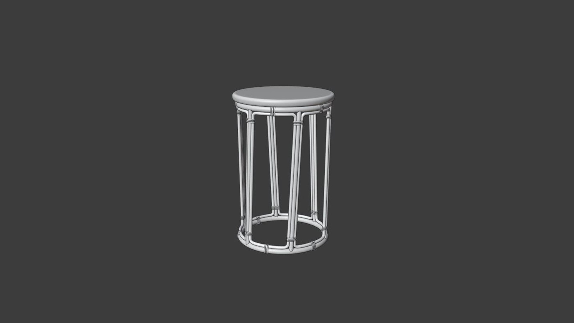 Bamboo High Table 3D Model - TurboSquid 1933339