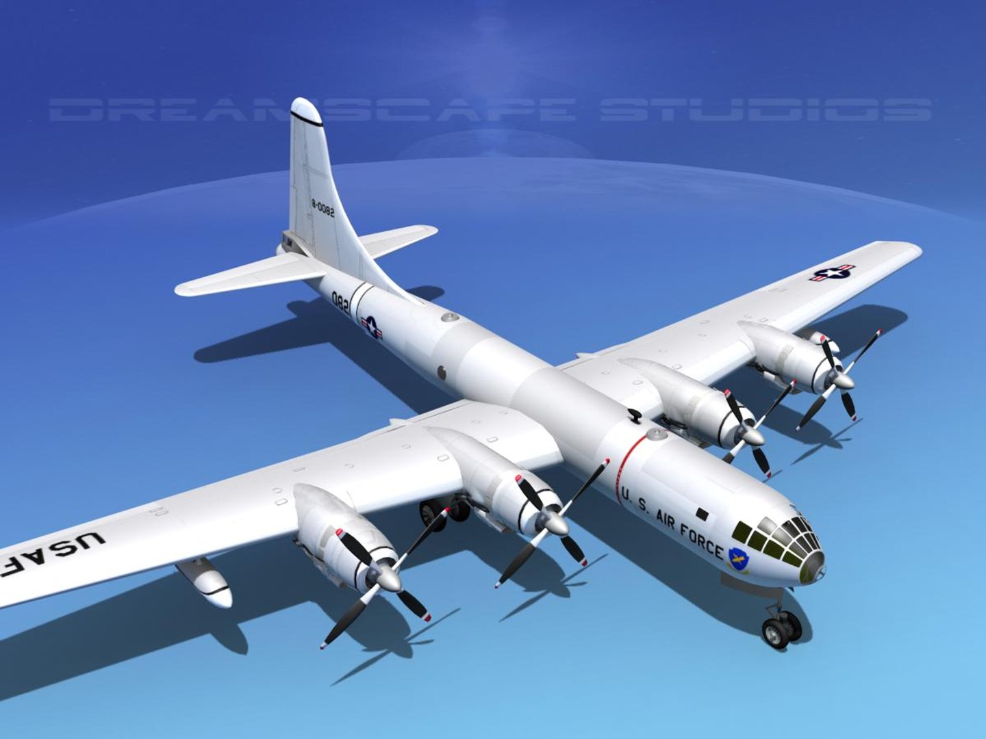 Scale Boeing B-50 Superfortress 3d Model