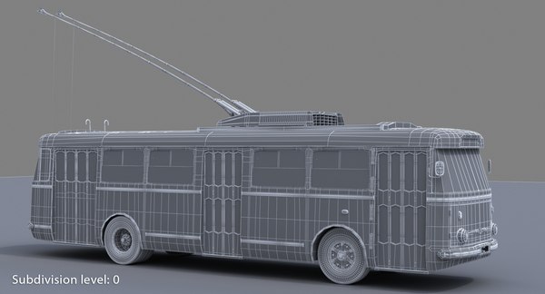 3d model skoda 9tr trolleybus trolley