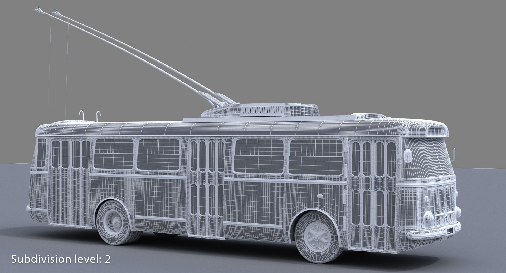 3d Model Skoda 9tr Trolleybus Trolley