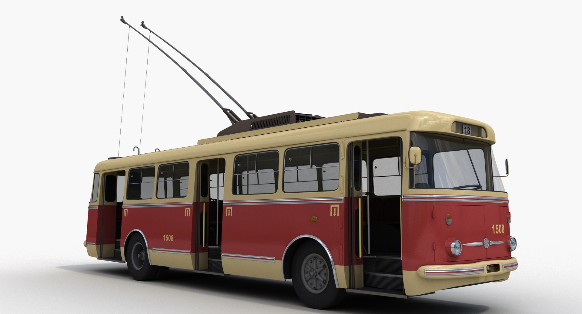 3d Model Skoda 9tr Trolleybus Trolley