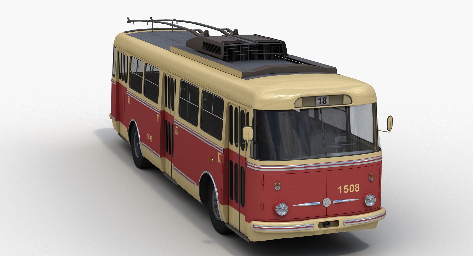 3d Model Skoda 9tr Trolleybus Trolley