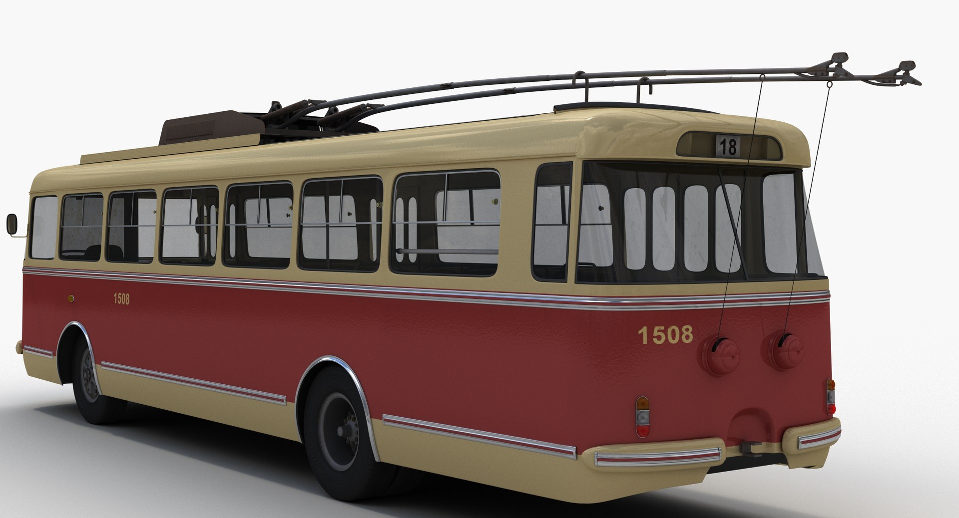 3d Model Skoda 9tr Trolleybus Trolley
