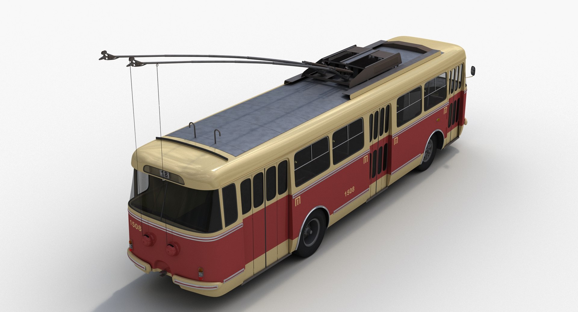 3d Model Skoda 9tr Trolleybus Trolley