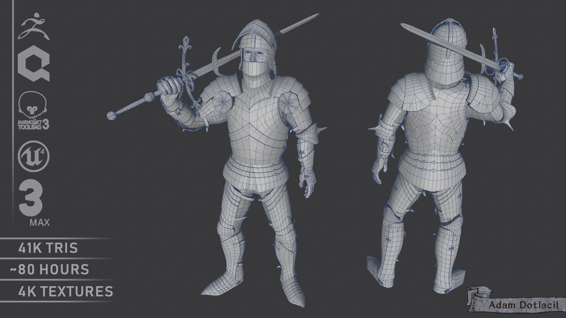 3D Rigged Character Gothic Knight Model - TurboSquid 1289656