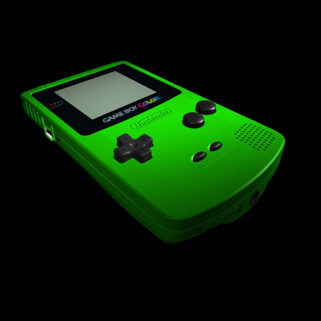 nintendo gameboy color console 3d ma