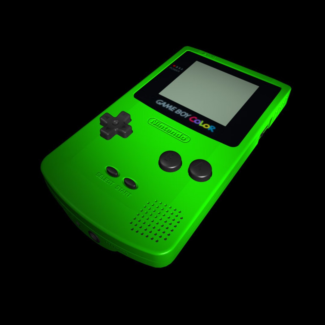 nintendo gameboy color console 3d ma