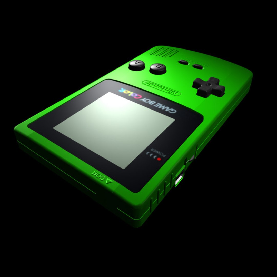 nintendo gameboy color console 3d ma