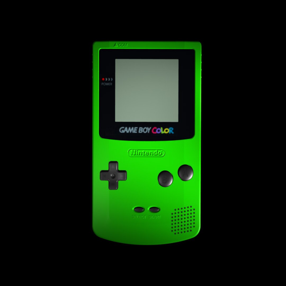 nintendo gameboy color console 3d ma