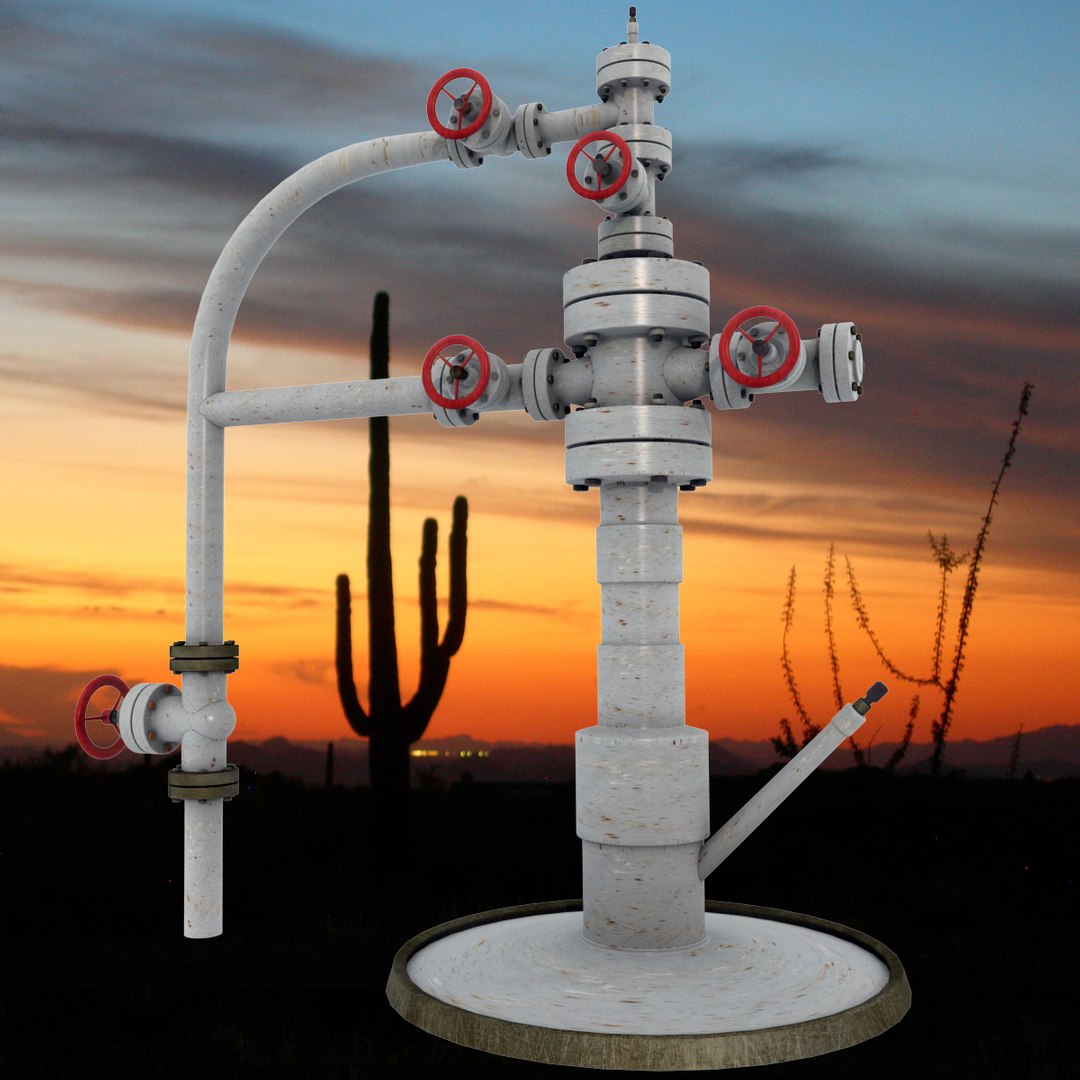 oilfield wellhead 3d 3ds