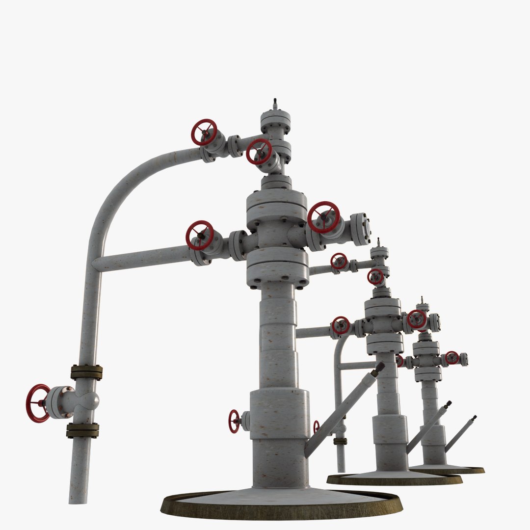 oilfield wellhead 3d 3ds
