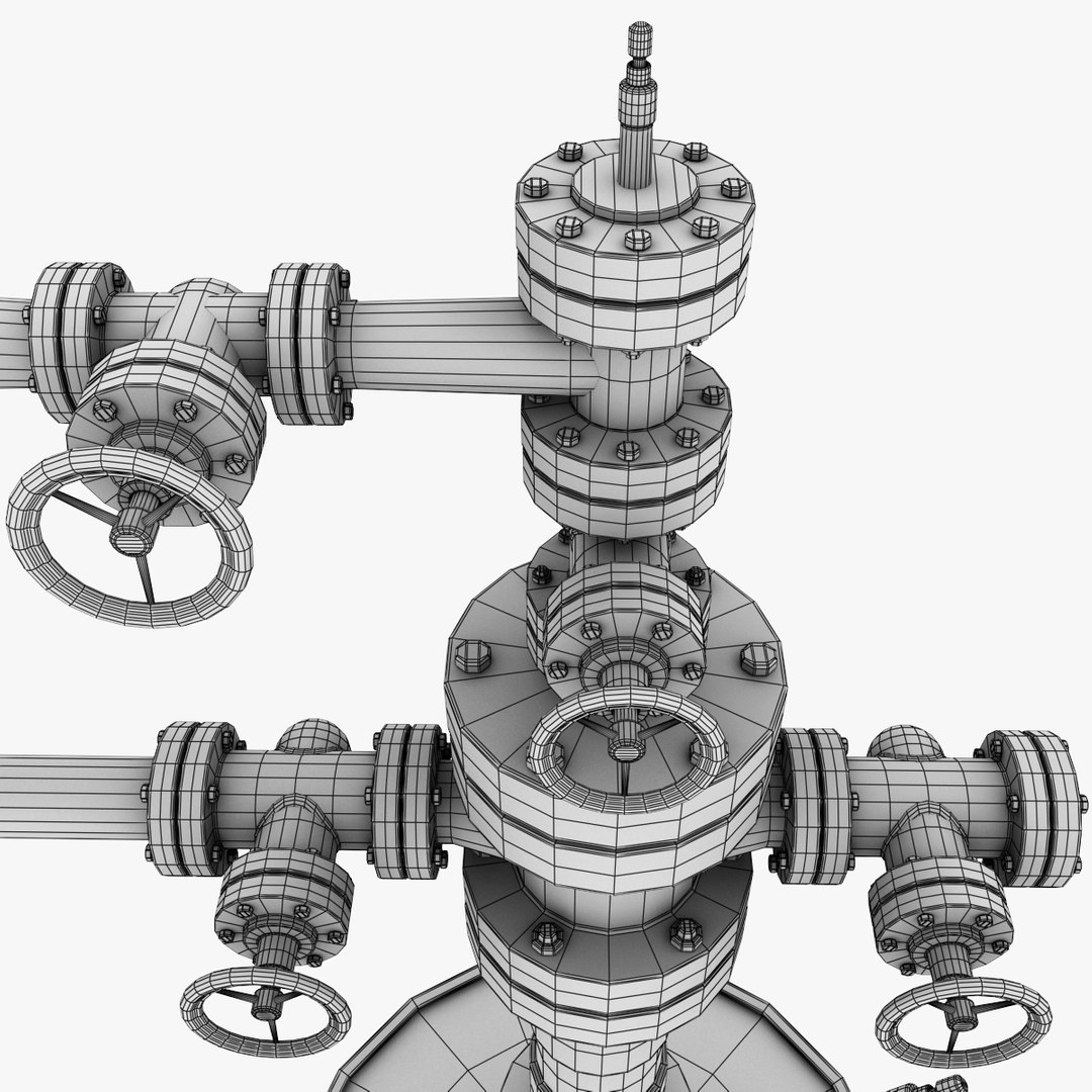 oilfield wellhead 3d 3ds
