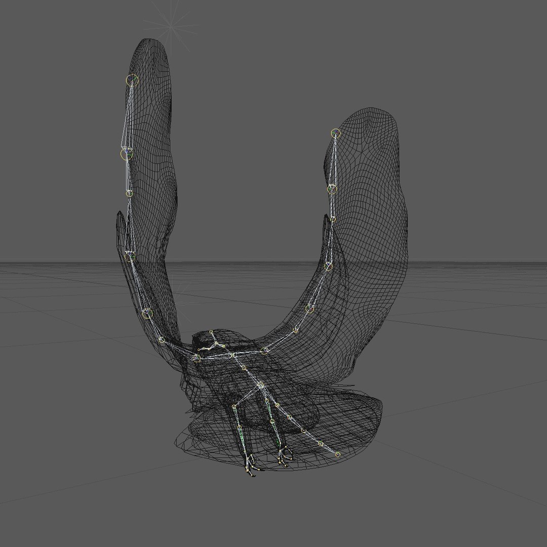 Golden Eagle Flapping Wings C4d
