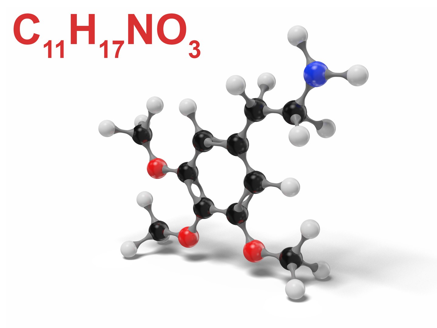 3D mescaline molecule modeled - TurboSquid 1545238
