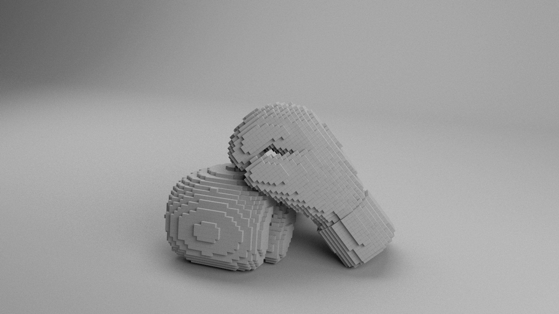 Voxel Box Glove 3D Model - TurboSquid 1290308