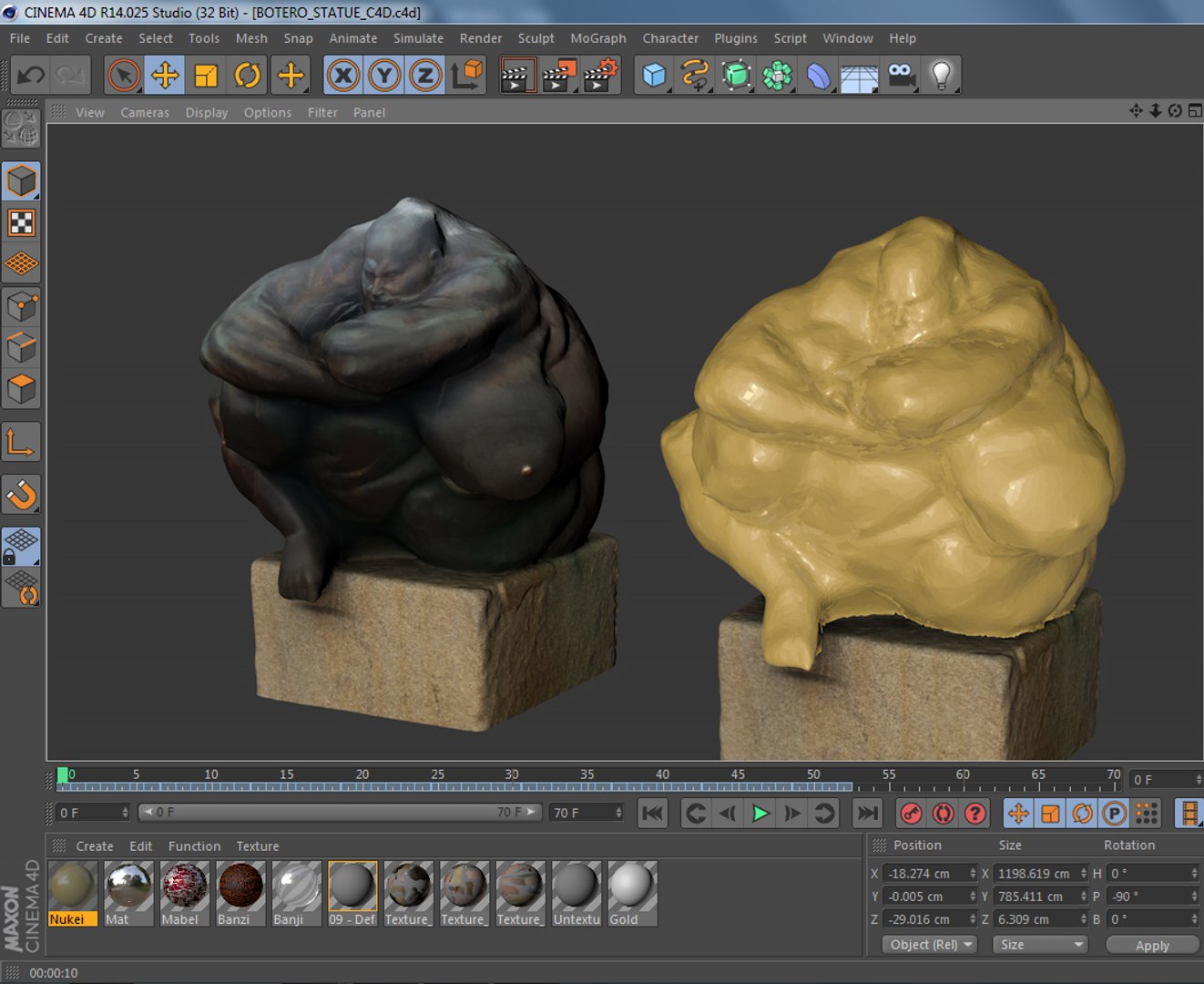 3d Grotesque Statues Model