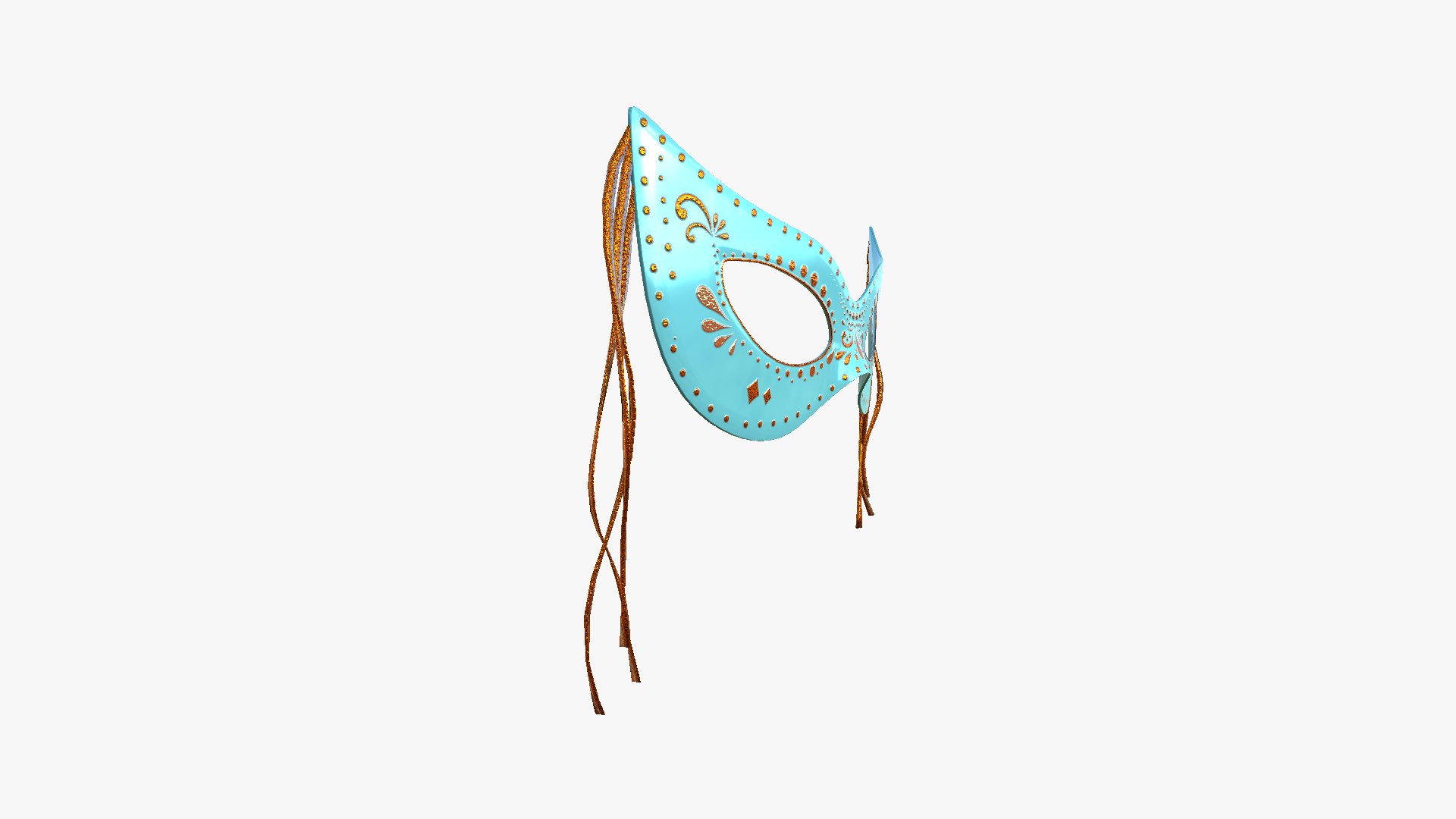 3D Carnival Mask A07 Blue Orange - Costume Character Design ...
