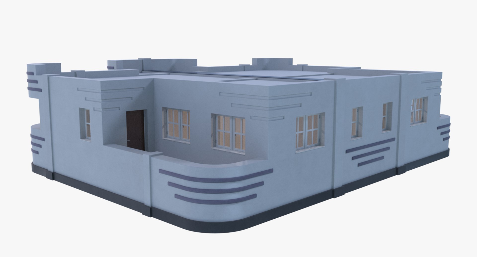 Streamline Moderne Home Interior Fbx