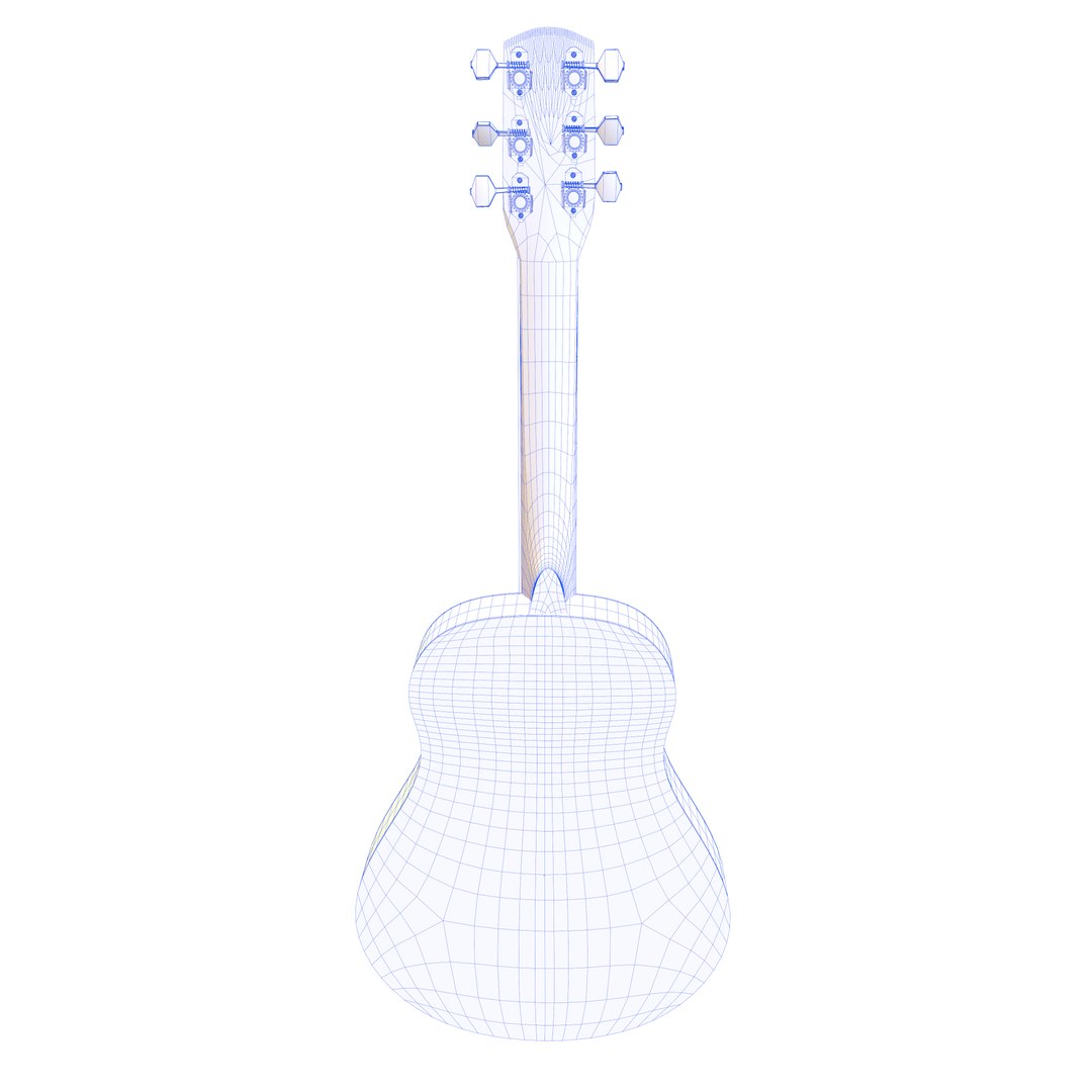 3D Acoustic Guitar 3D Model In Blender - TurboSquid 2154859