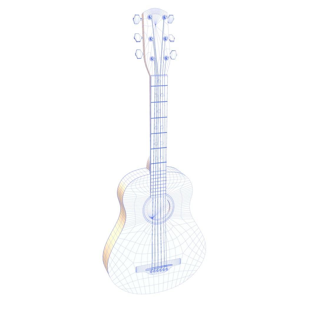 3D Acoustic Guitar 3D Model In Blender - TurboSquid 2154859