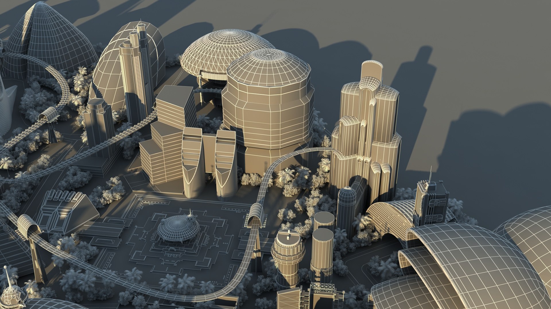 Future City 3D Model - TurboSquid 2321992
