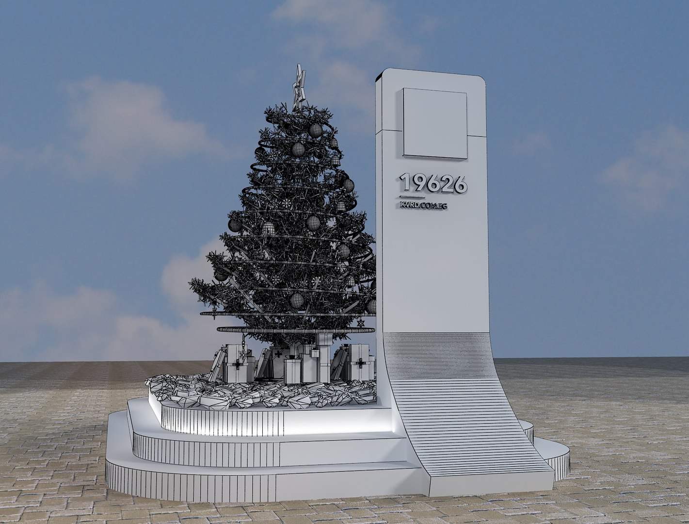 Street Square Design 3D Model - TurboSquid 1653356
