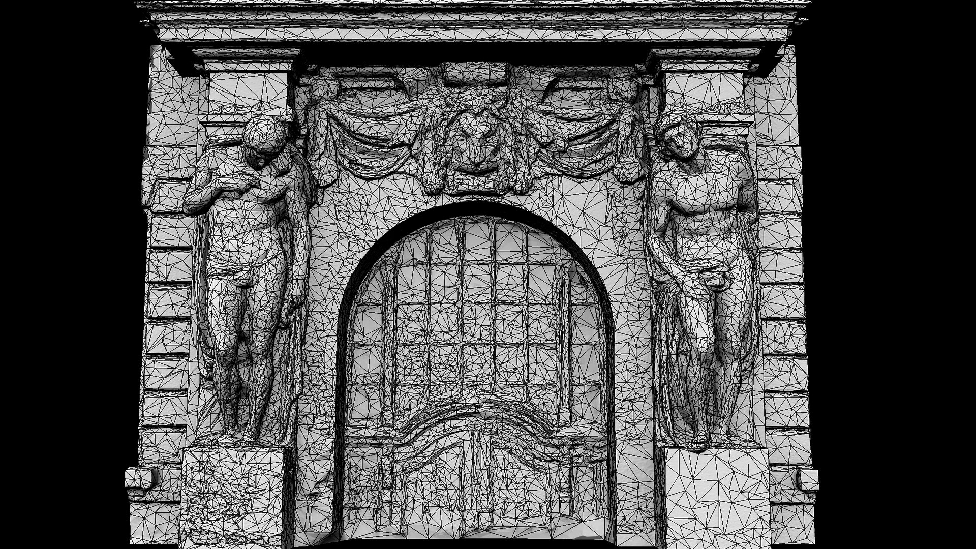 Statue Pillars Classical Building Entrance PBR Photogrammetry 3D Model ...