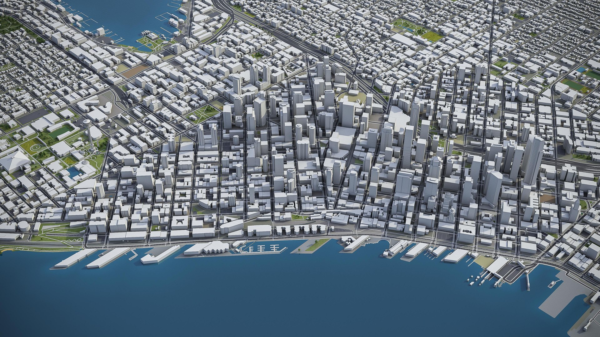 Seattle City Area 3D Model - TurboSquid 1334510
