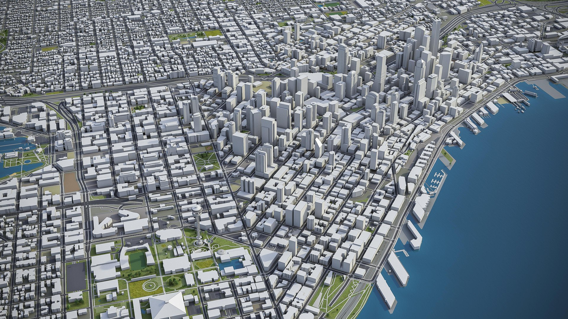 Seattle City Area 3D Model - TurboSquid 1334510