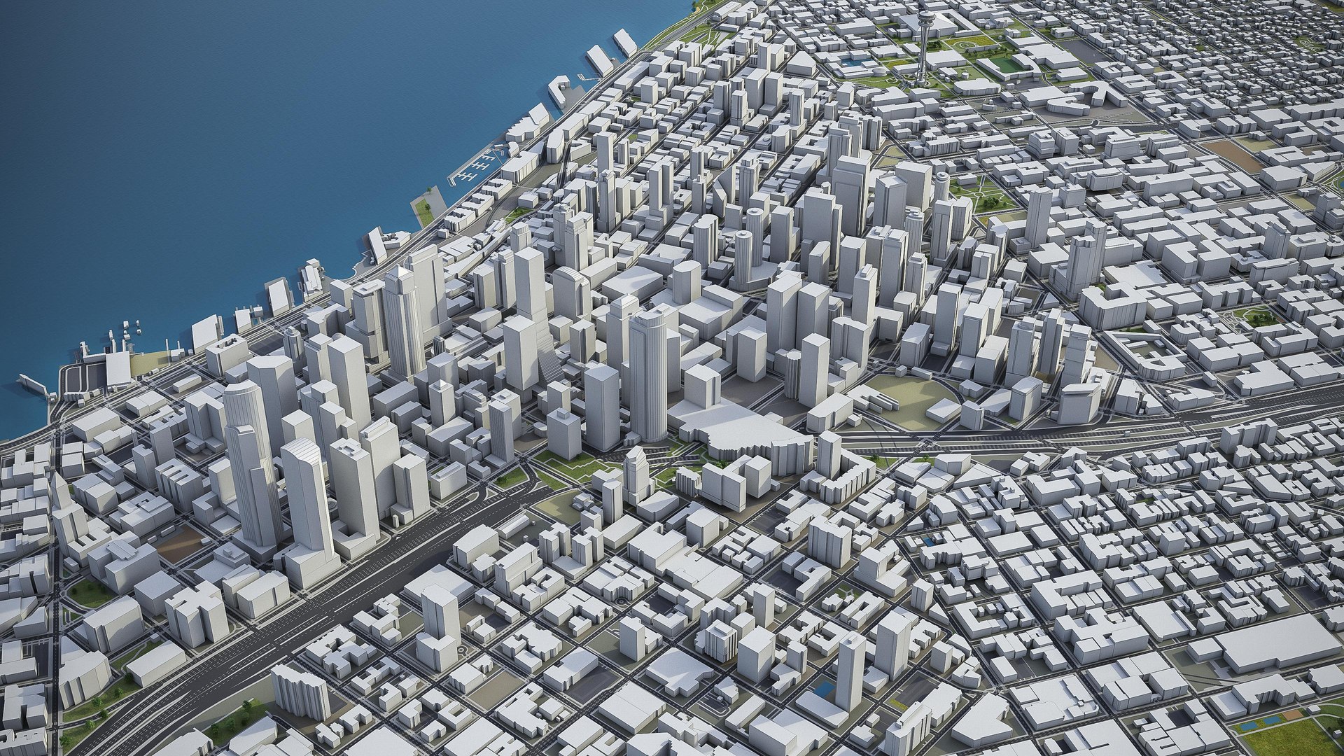 Seattle City Area 3D Model - TurboSquid 1334510