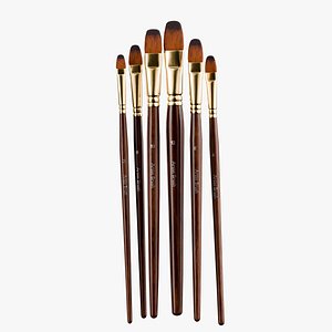 Low Poly Paint Brush 3D Models For Download | TurboSquid