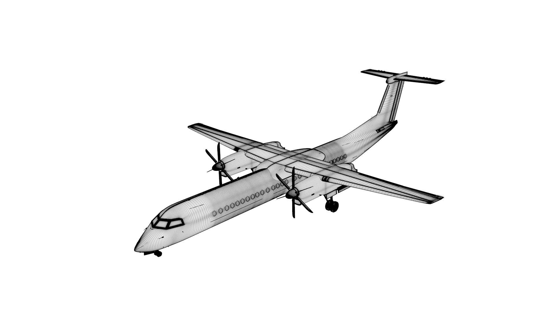 3D model SpiceJet Bombardier DHC-8 Q400 Dash 8 L1530 - TurboSquid 1808901