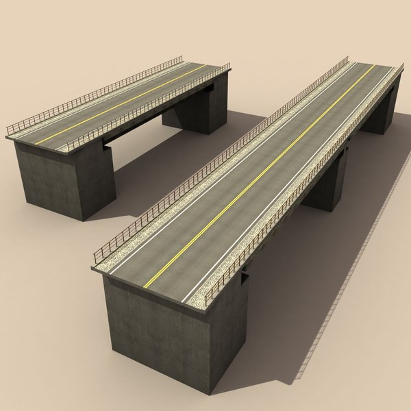 roads bridges 3d model