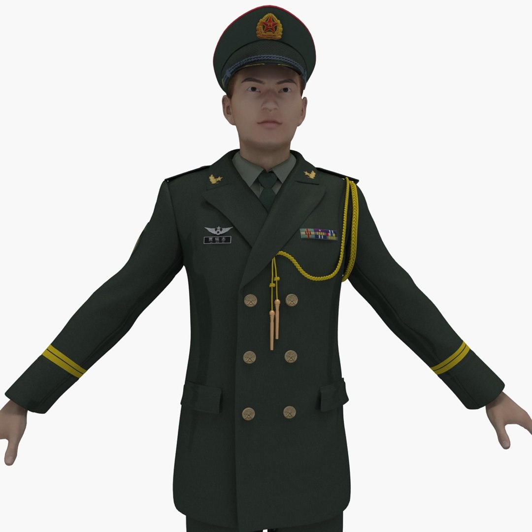 China army officers spring 3D model - TurboSquid 1366648