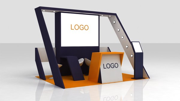 modelo 3d Diseño de stand de exposición pequeño - TurboSquid 2314149
