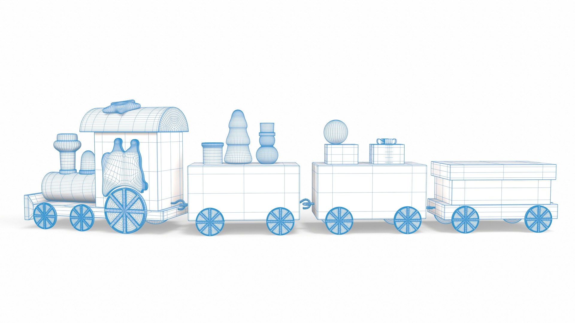 3D Christmas Train Model - TurboSquid 1976831