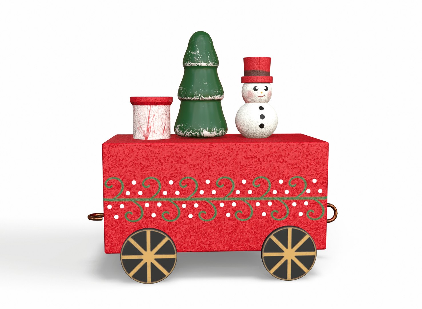 3D Christmas Train Model - TurboSquid 1976831