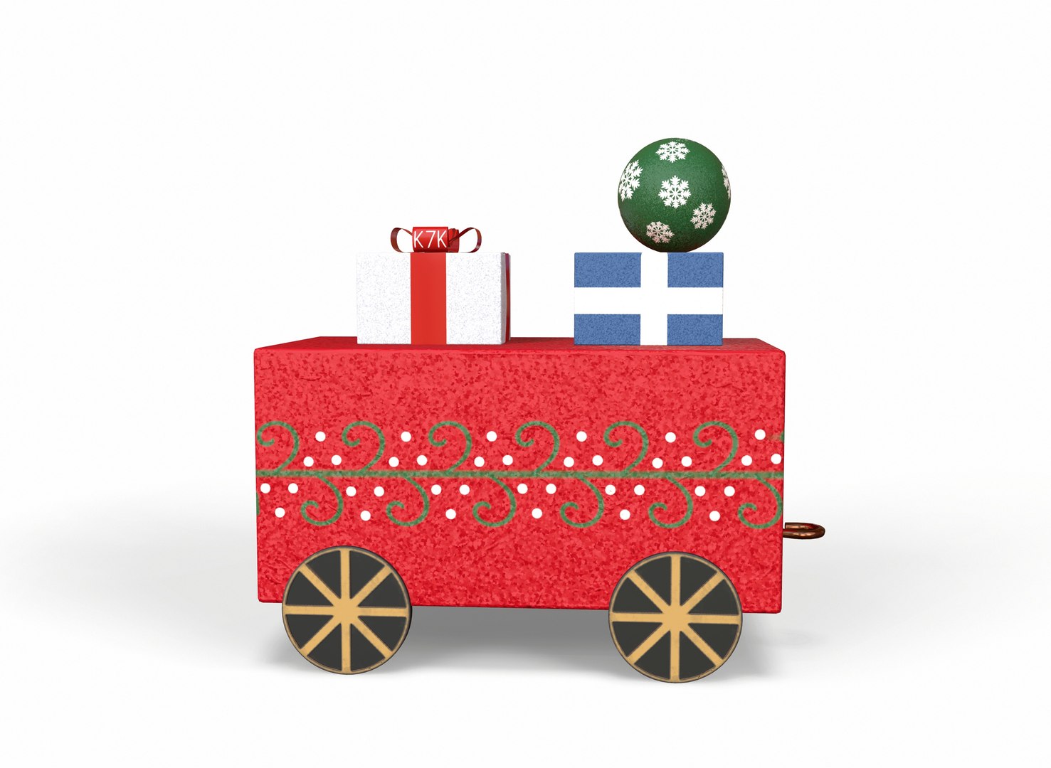 3D Christmas Train Model - TurboSquid 1976831