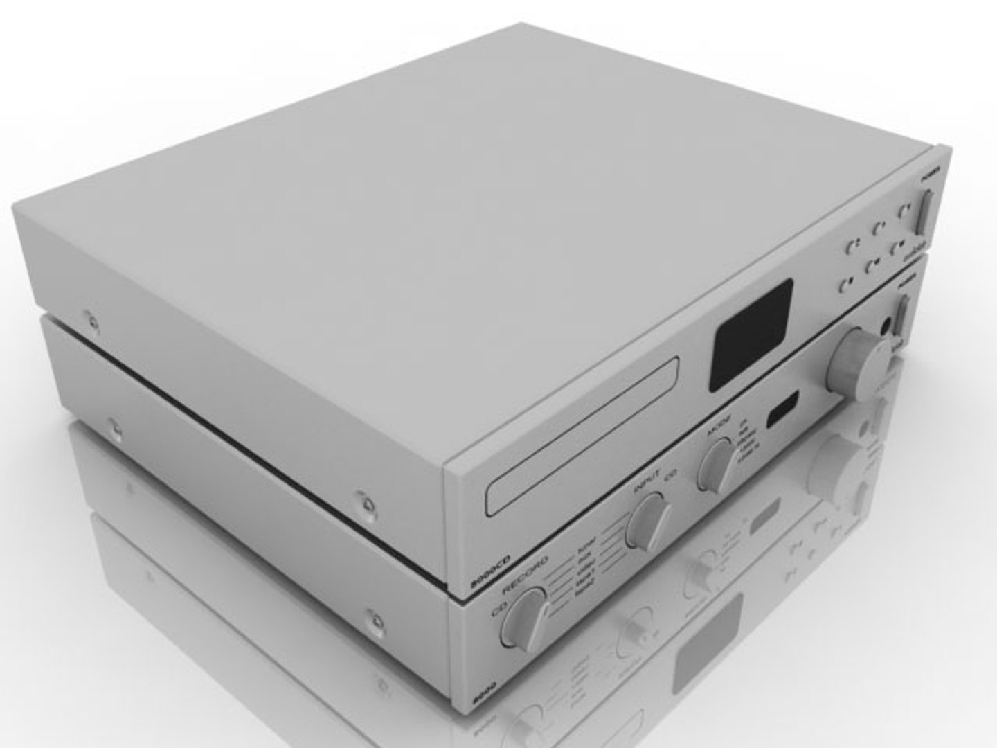 3d model cd player set