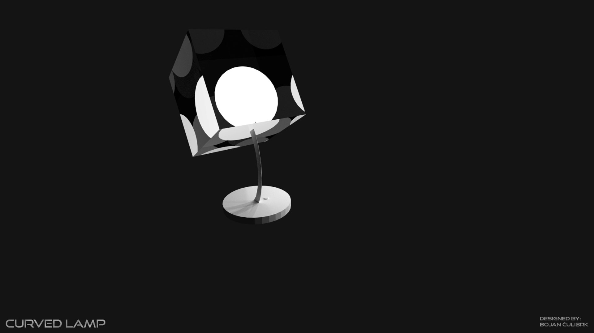 curved lamp 3d model