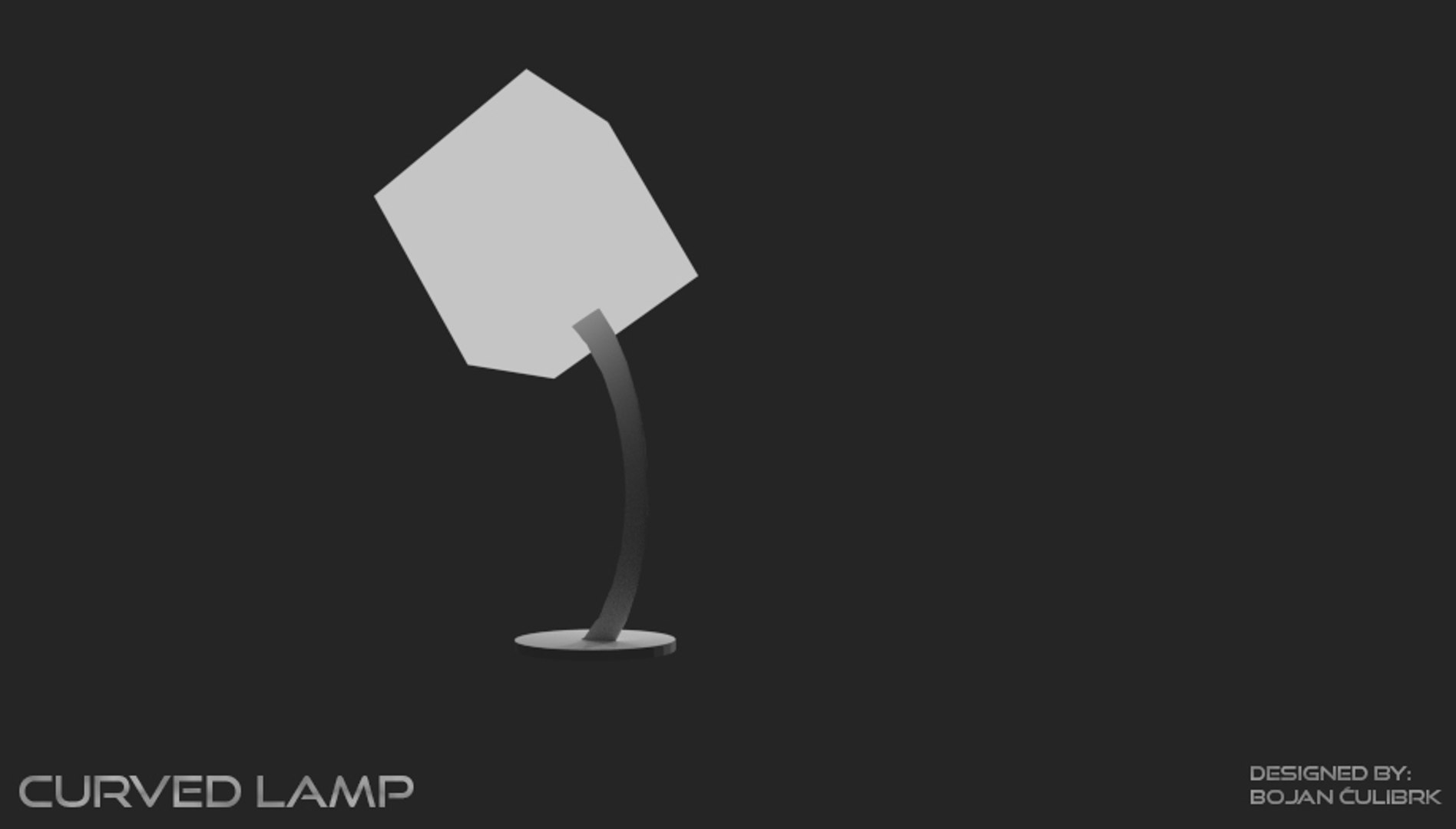 curved lamp 3d model