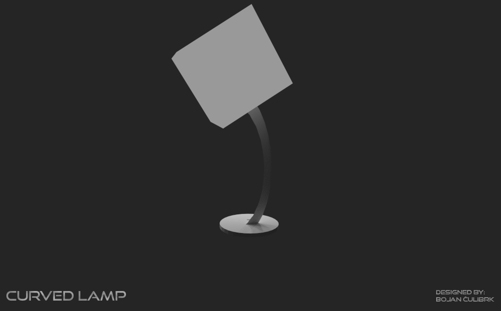 curved lamp 3d model