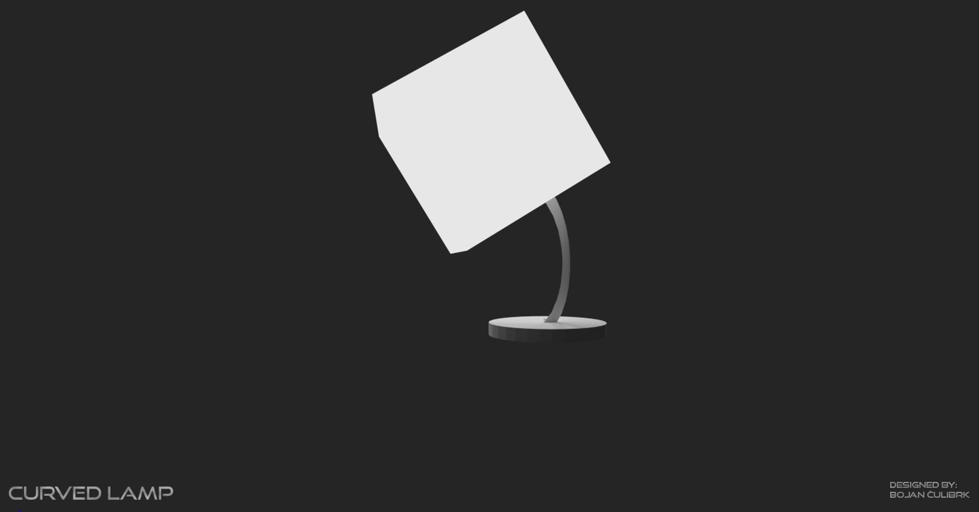 curved lamp 3d model