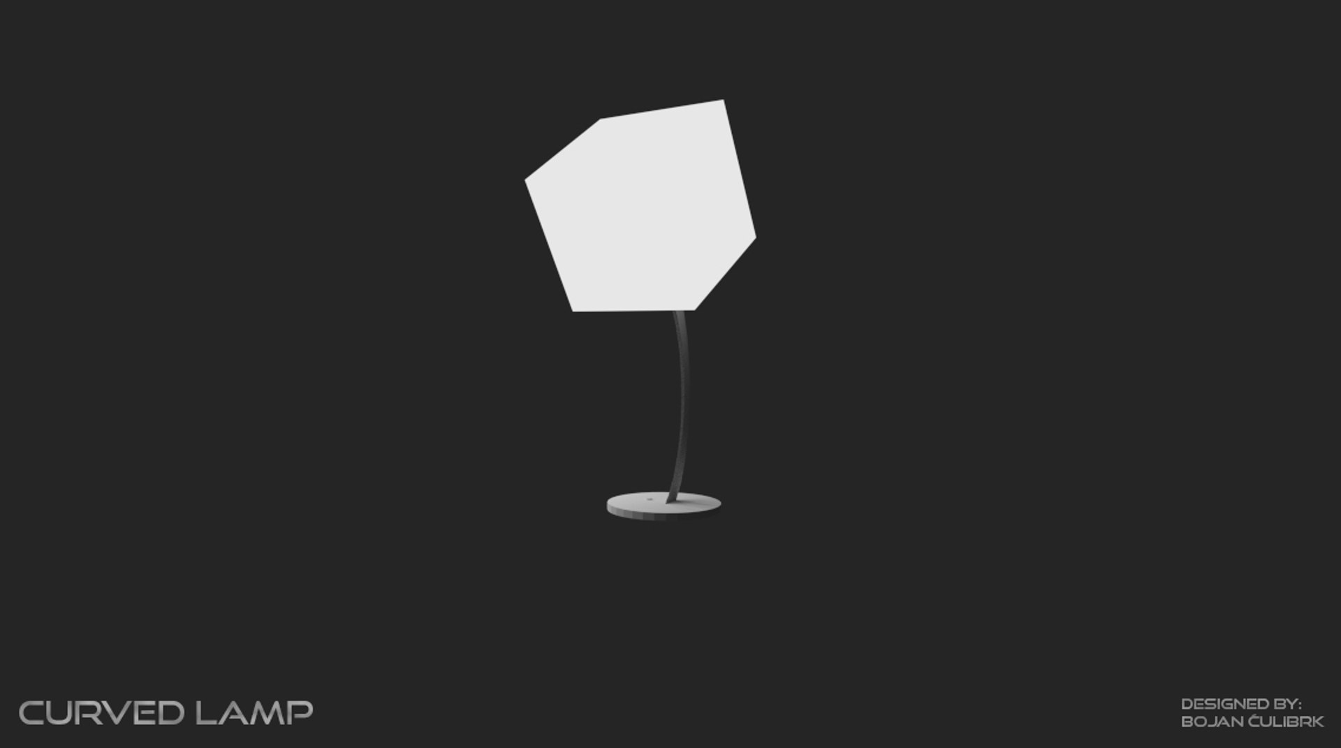 curved lamp 3d model