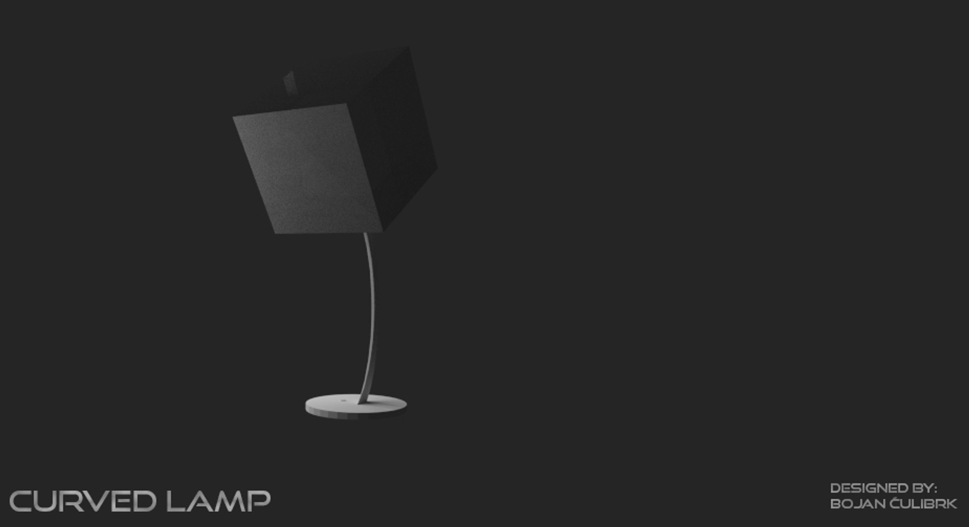 curved lamp 3d model