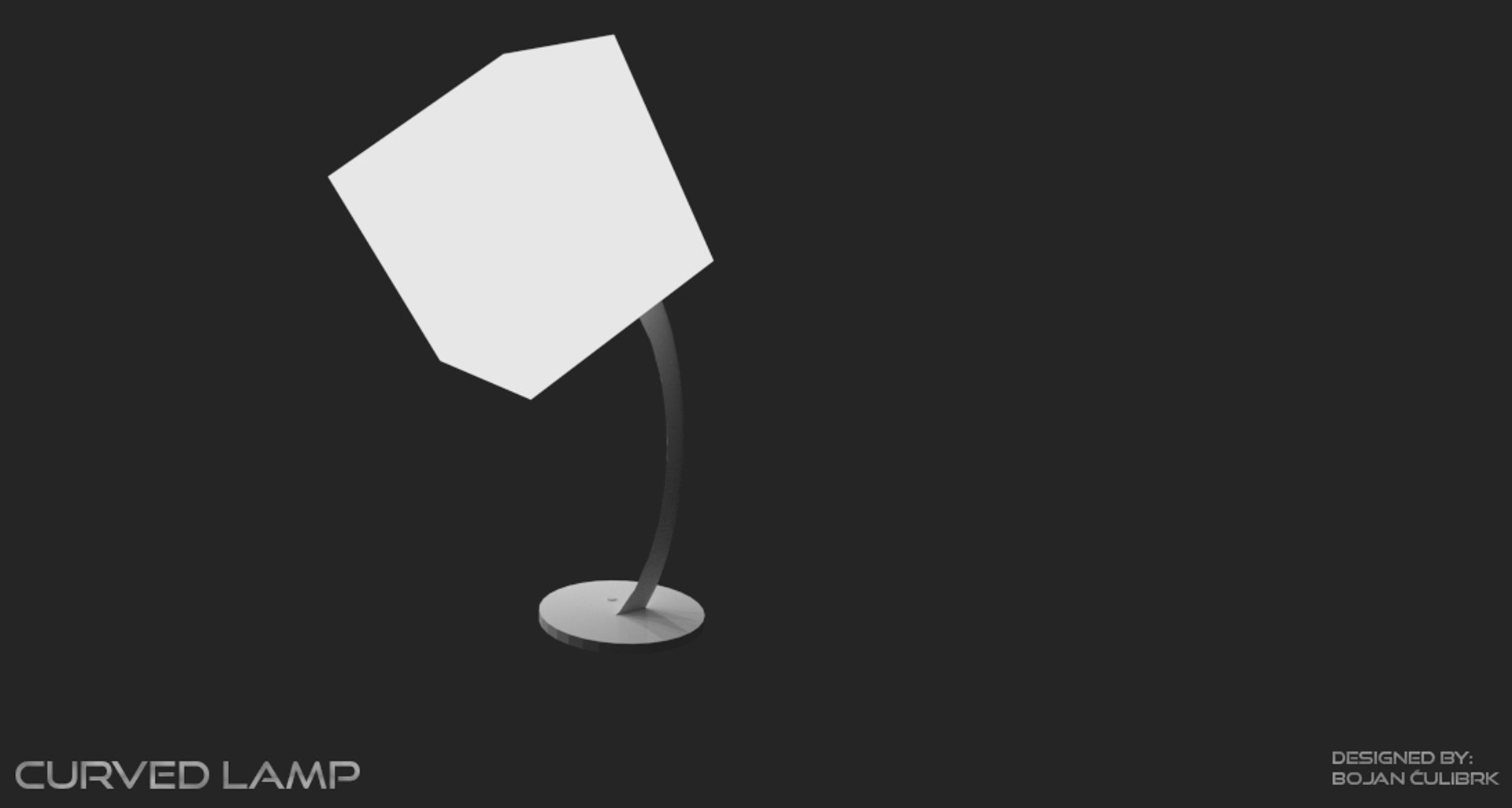 curved lamp 3d model