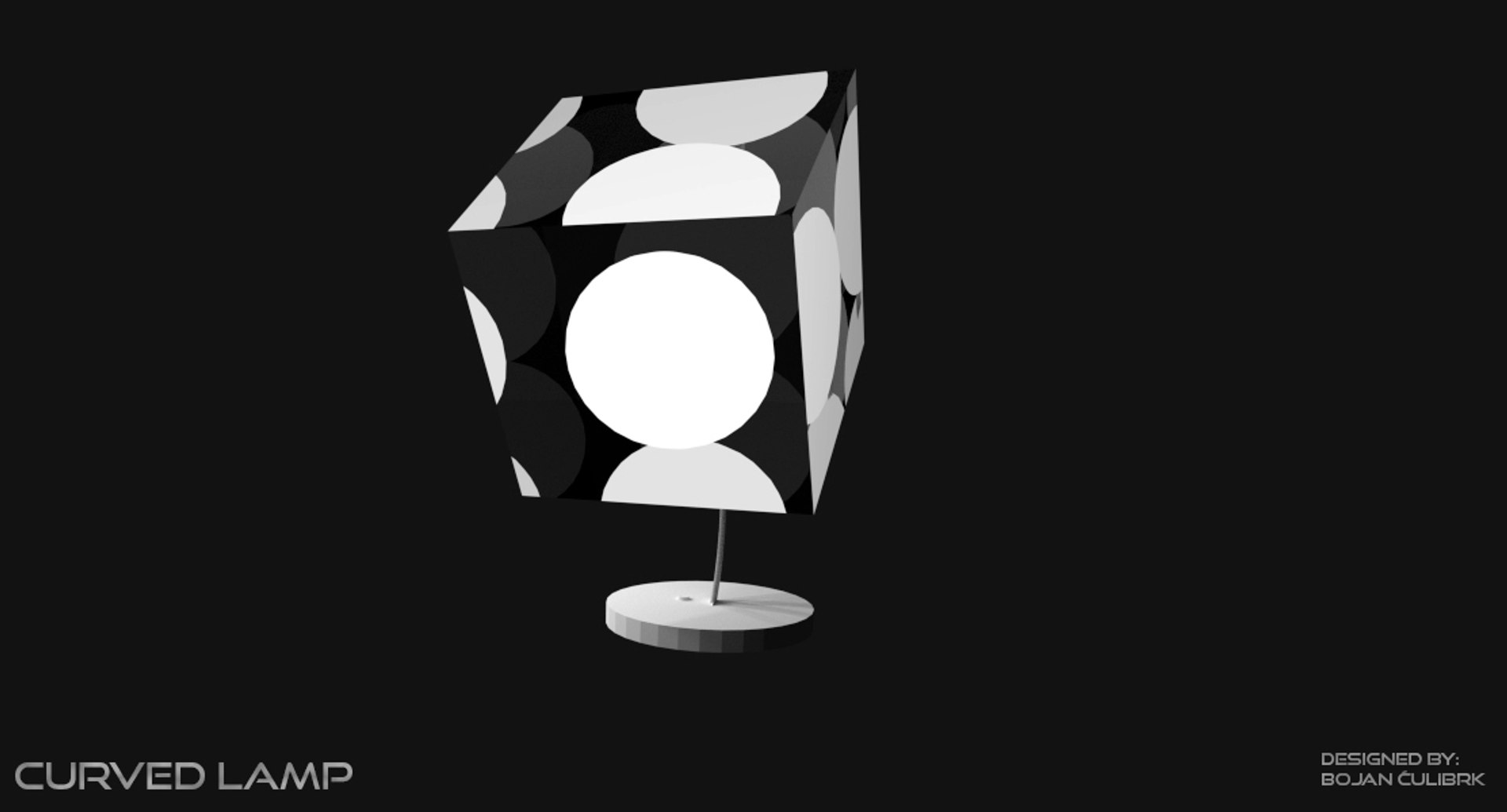 curved lamp 3d model