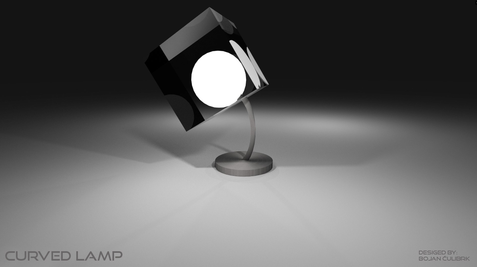 curved lamp 3d model