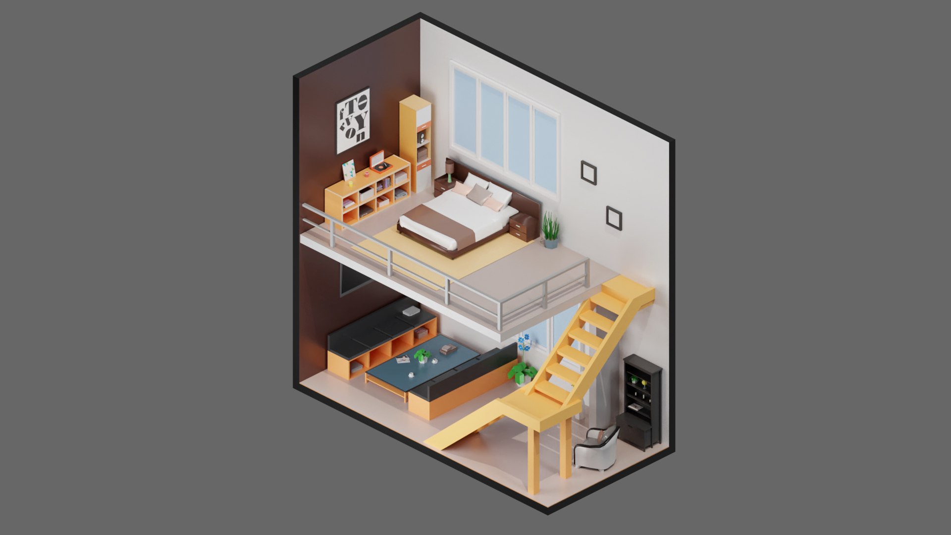 Low poly interior 12 model - TurboSquid 1828247