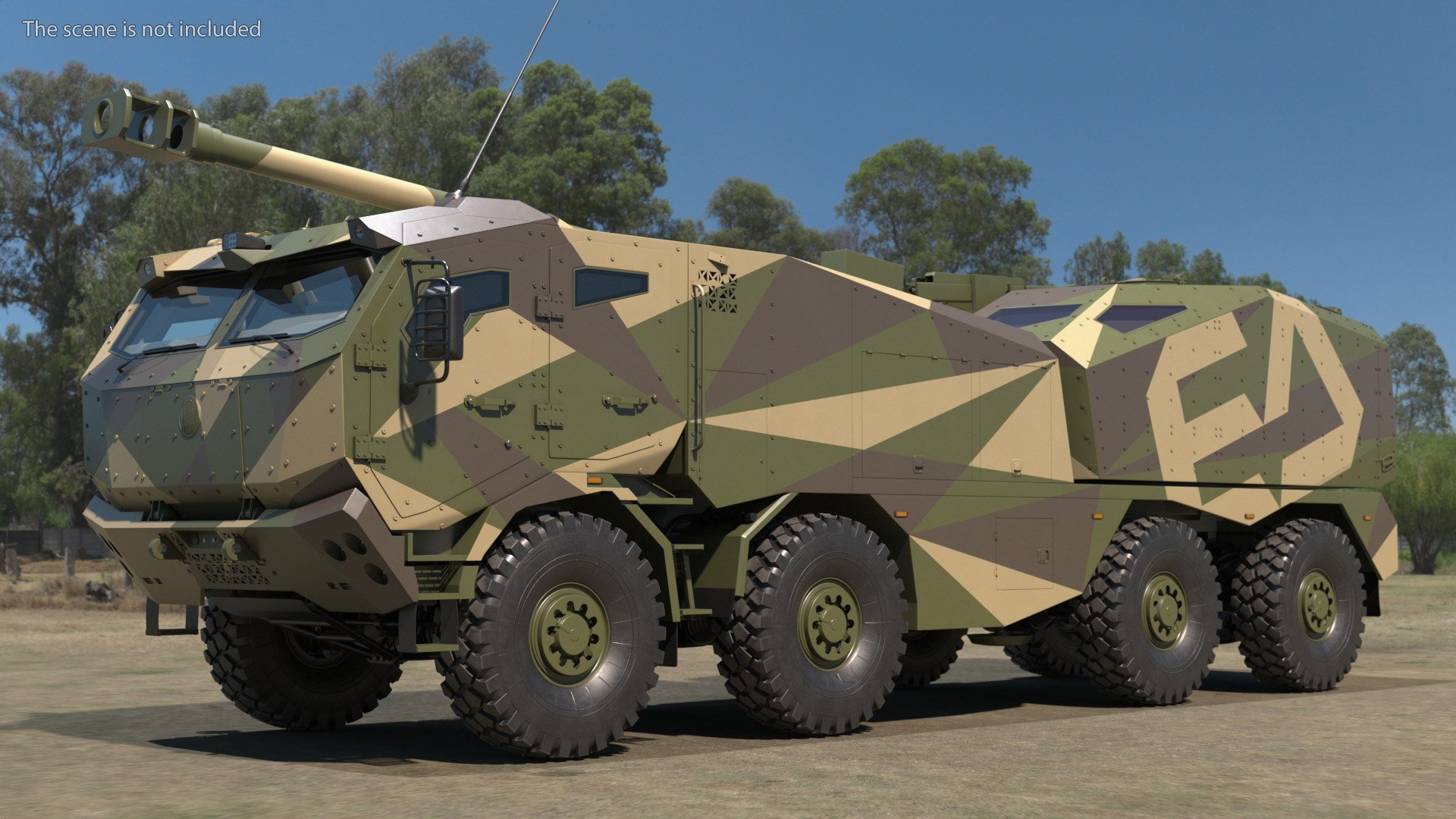 3D Morana Self-Propelled Howitzer Gun Rigged For Maya - TurboSquid 2332290